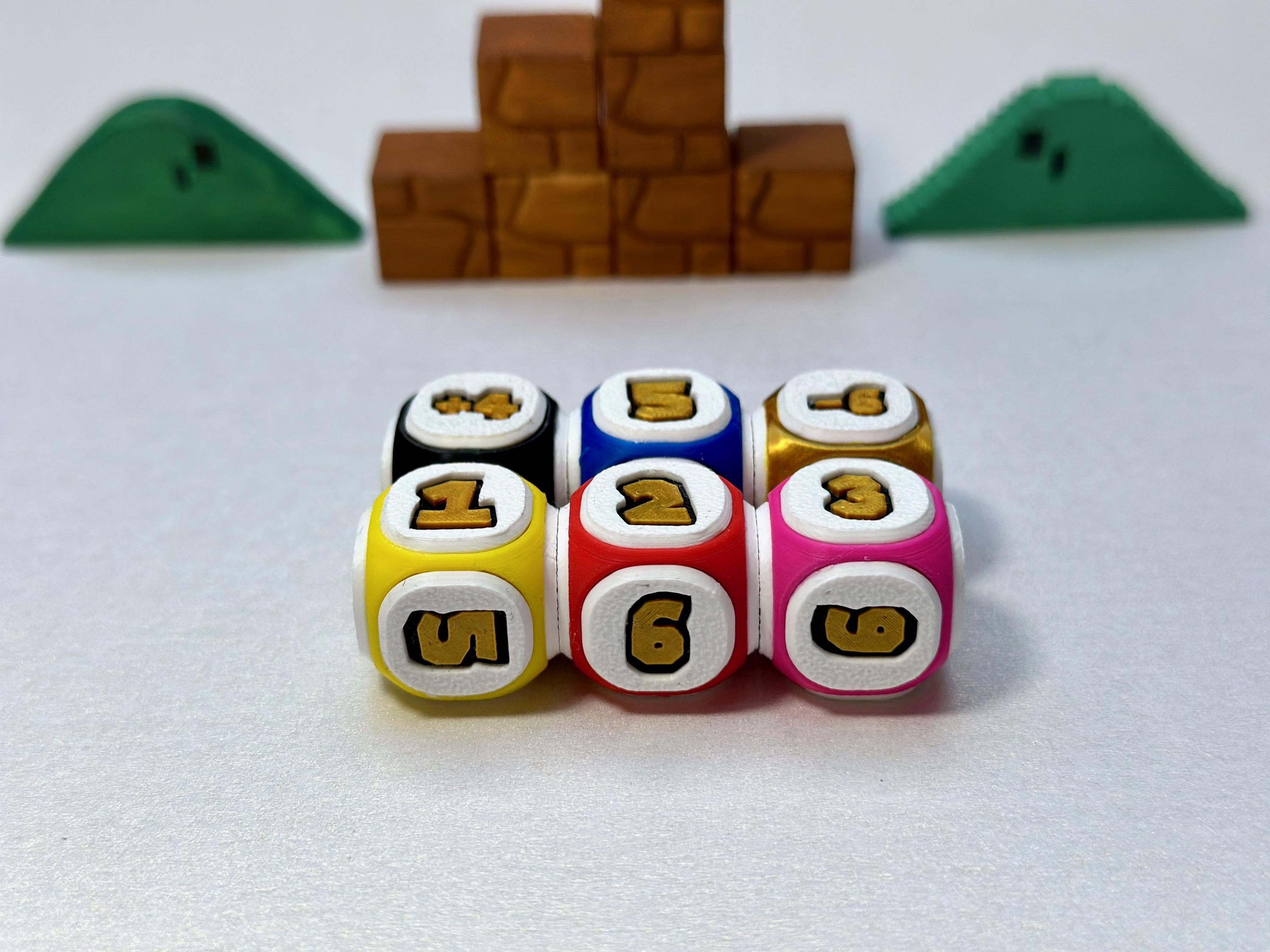 Super Mario Party-inspired Dice and Dice Set 18.5mm, Various Sizes and ...