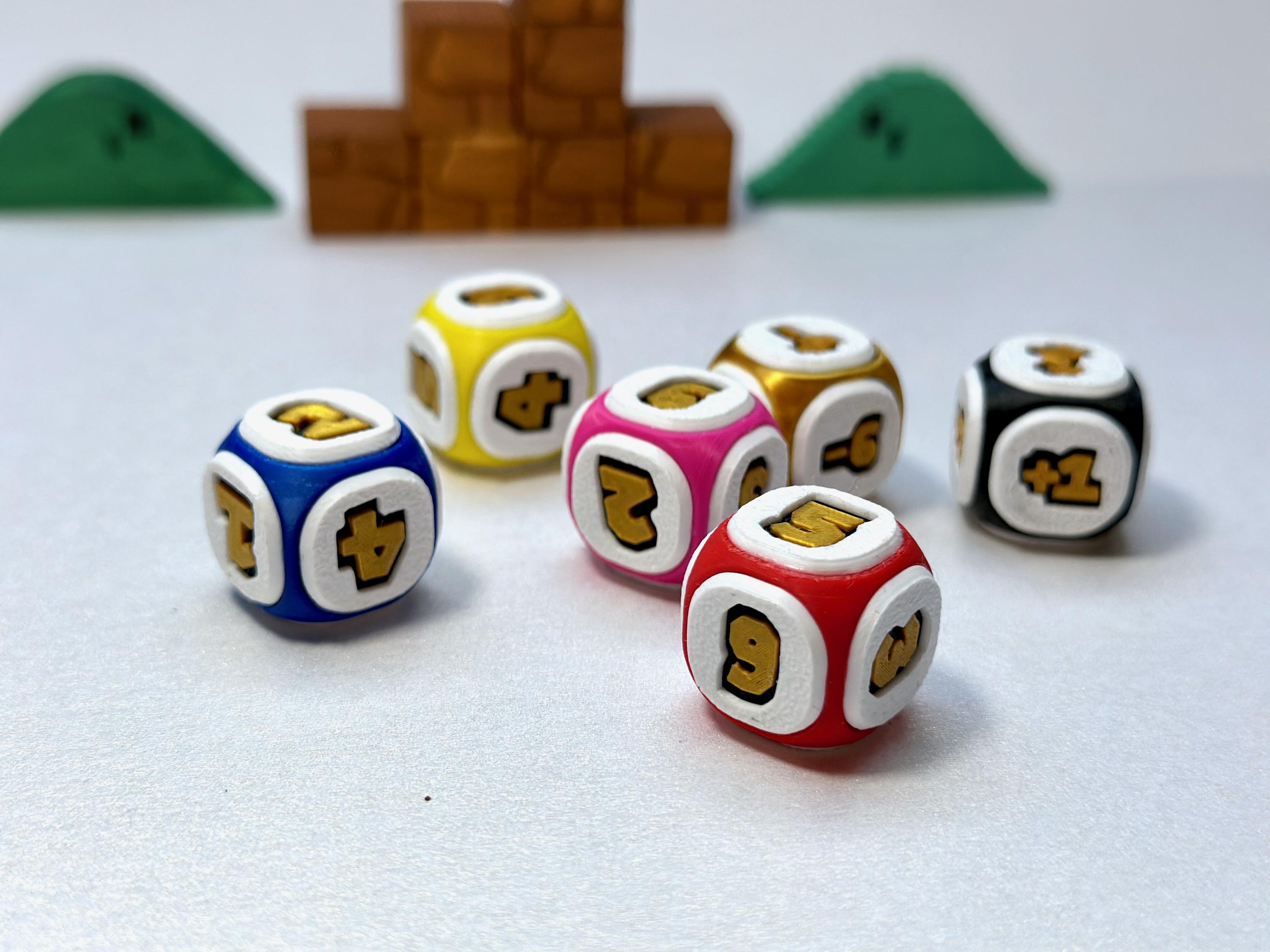 Super Mario Party-inspired Dice and Dice Set 18.5mm, Various Sizes and ...
