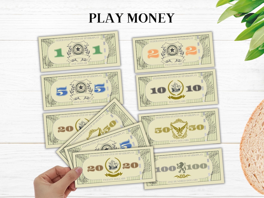 Printable Play Money for Kids Pretend Play, Reward Bucks, Behavior and ...