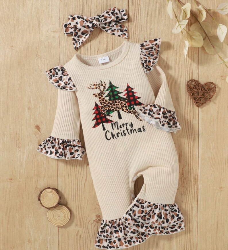 Baby Girl Christmas Jumpsuit Set - Etsy