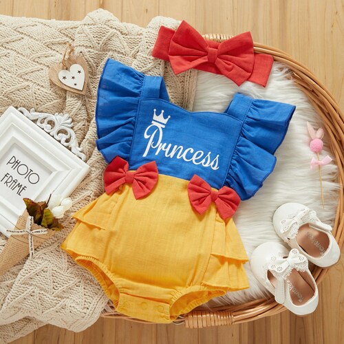 Princess Romper Princess Inspired Romper Snow White Snow - Etsy