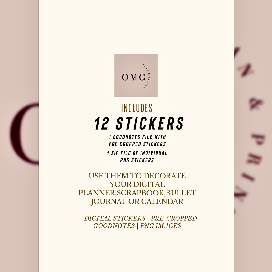 Modern Office Themed Digital Stickers Goodnotes Sticker, iPad Digital ...