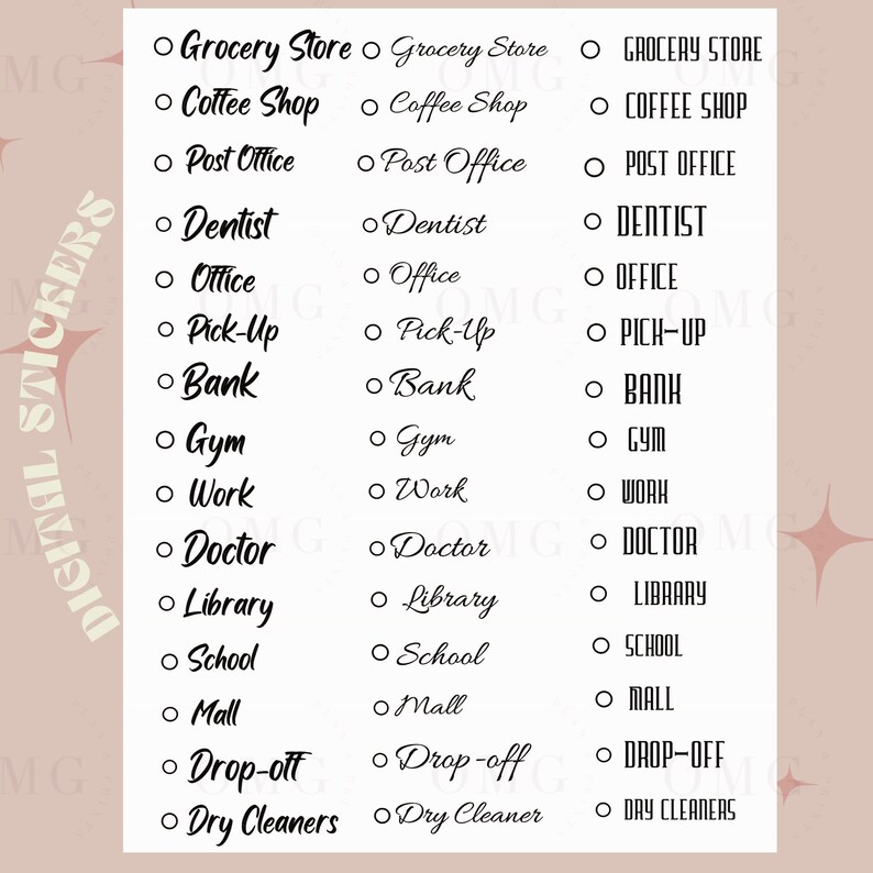 TO-DO Checklist Themed Digital Stickers- Goodnotes Sticker, iPad ...
