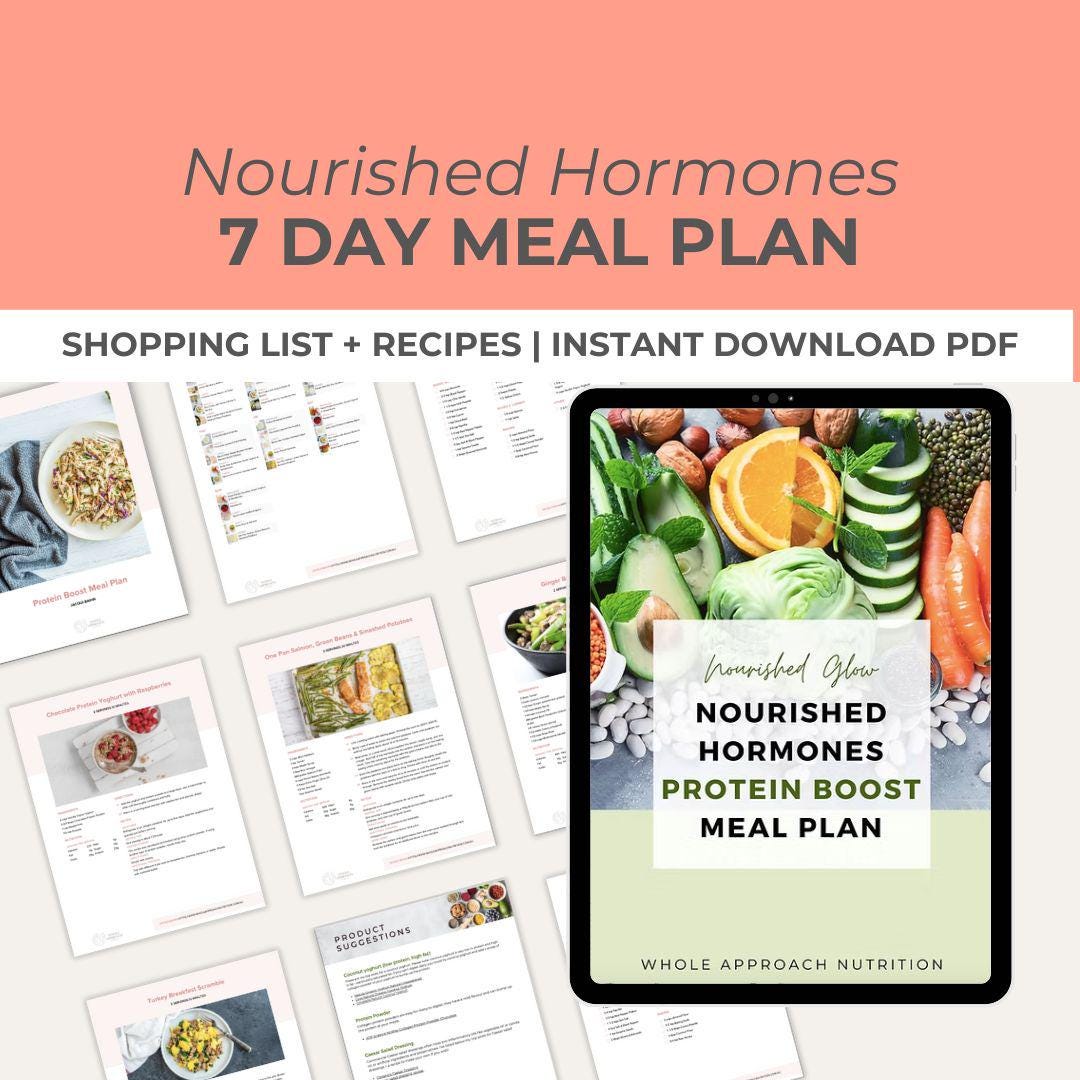 Nourished Hormones Meal Plan | 7 Day Hormone Balance Meal Guide | Digital Download | Anti ...