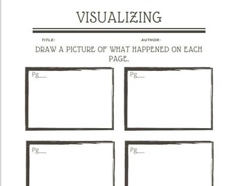 Visualizing Reading Strategy Printable Worksheet - Etsy