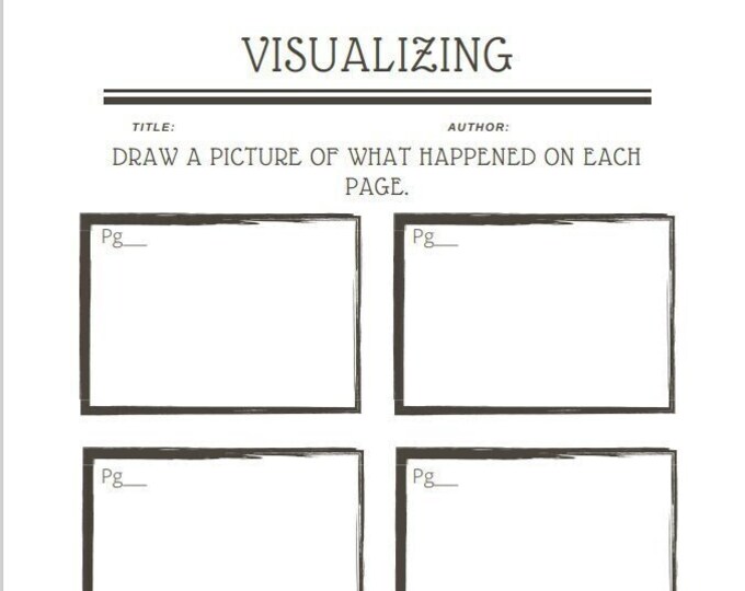 Visualizing Reading Strategy Printable Worksheet - Etsy