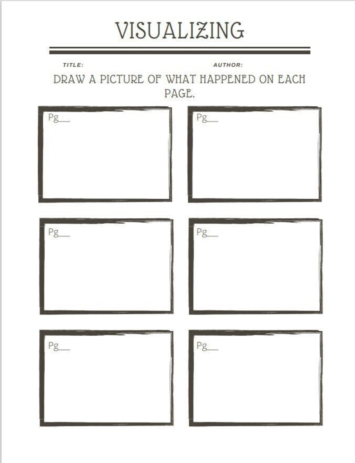 Visualizing Reading Strategy Printable Worksheet - Etsy