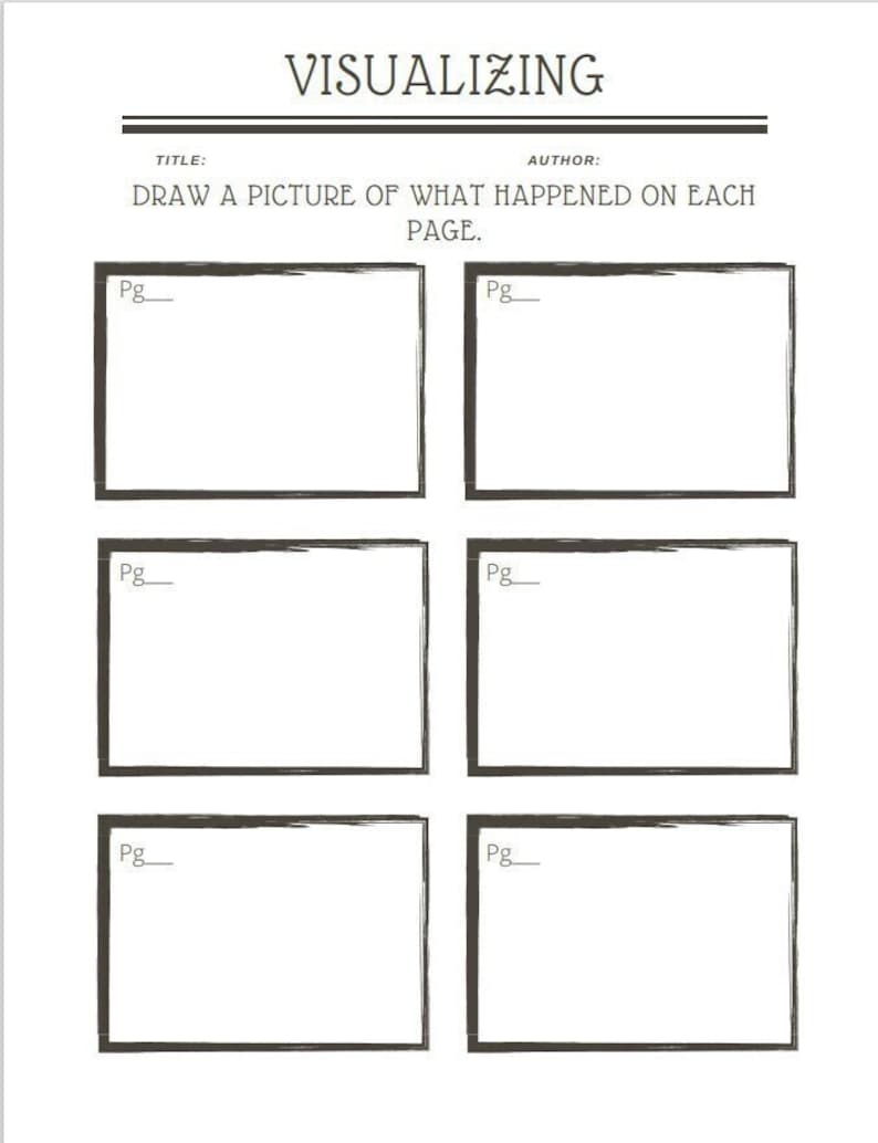 Visualizing Reading Strategy Printable Worksheet - Etsy