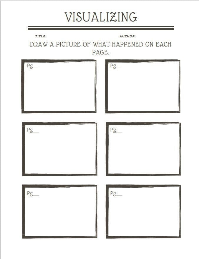 Visualizing Reading Strategy Printable Worksheet - Etsy