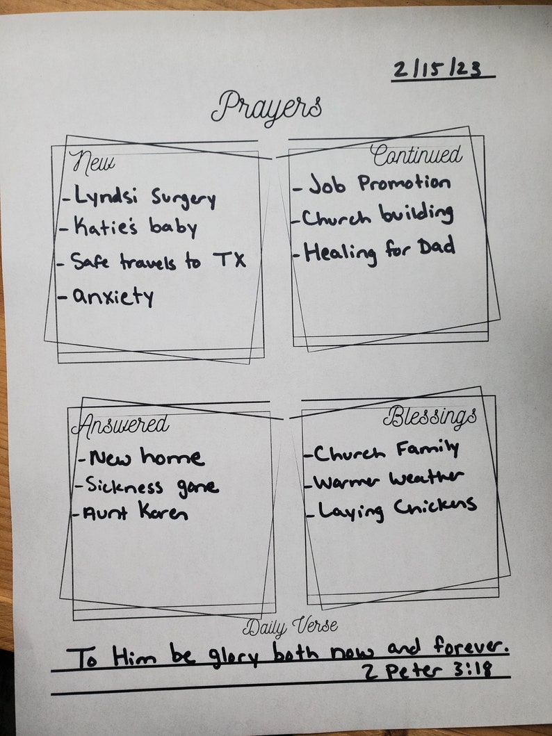 Prayer Journal Printable Insert - Etsy
