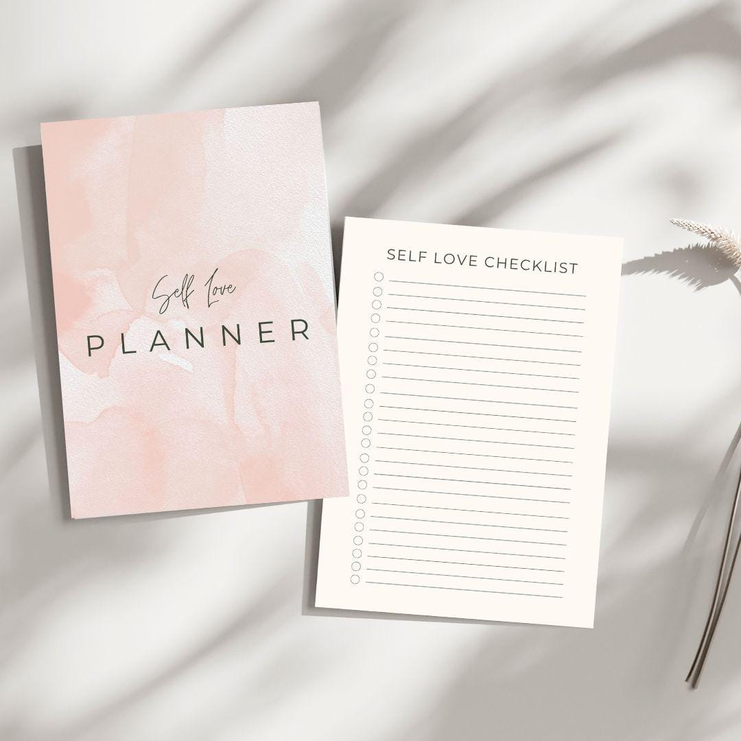 Self Love Planner | Printable Self-care Journal, Confidence Workbook ...