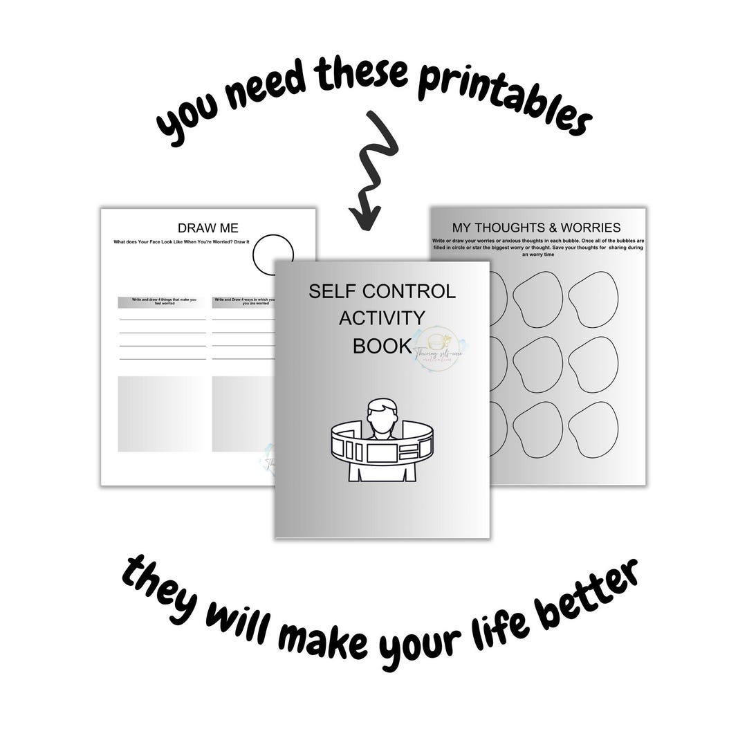 Emotional Regulation Activity Book, Focus Journal for Self-control ...