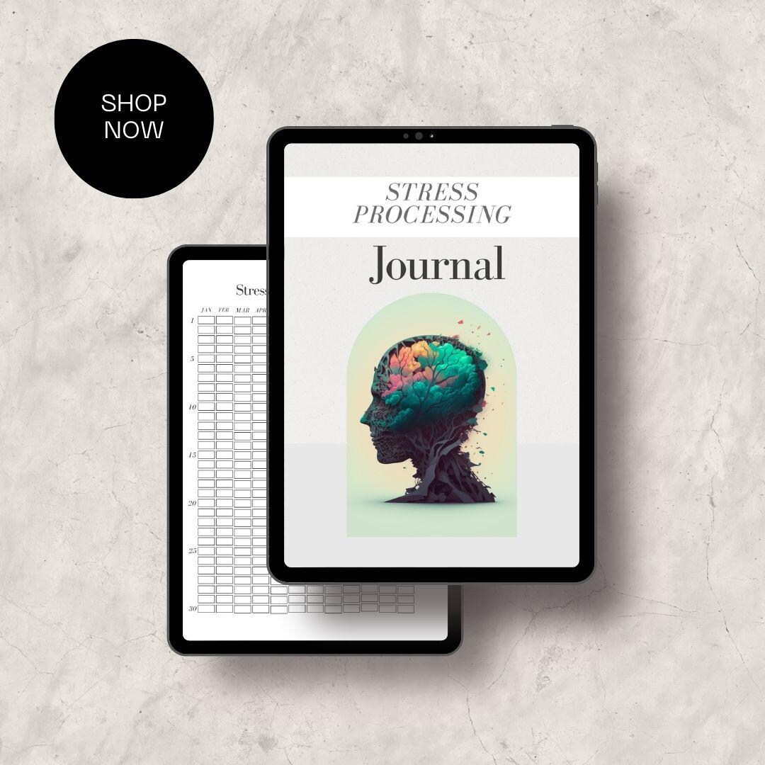 Stress Processing Journal | Printable Mental Health Workbook, Guided ...