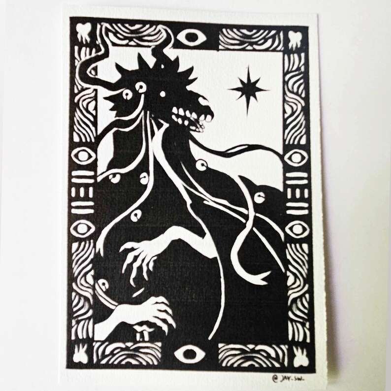 Folklore Gothic Krampus Cards (+yule Cat and Mari Lwyd) A6 - Etsy