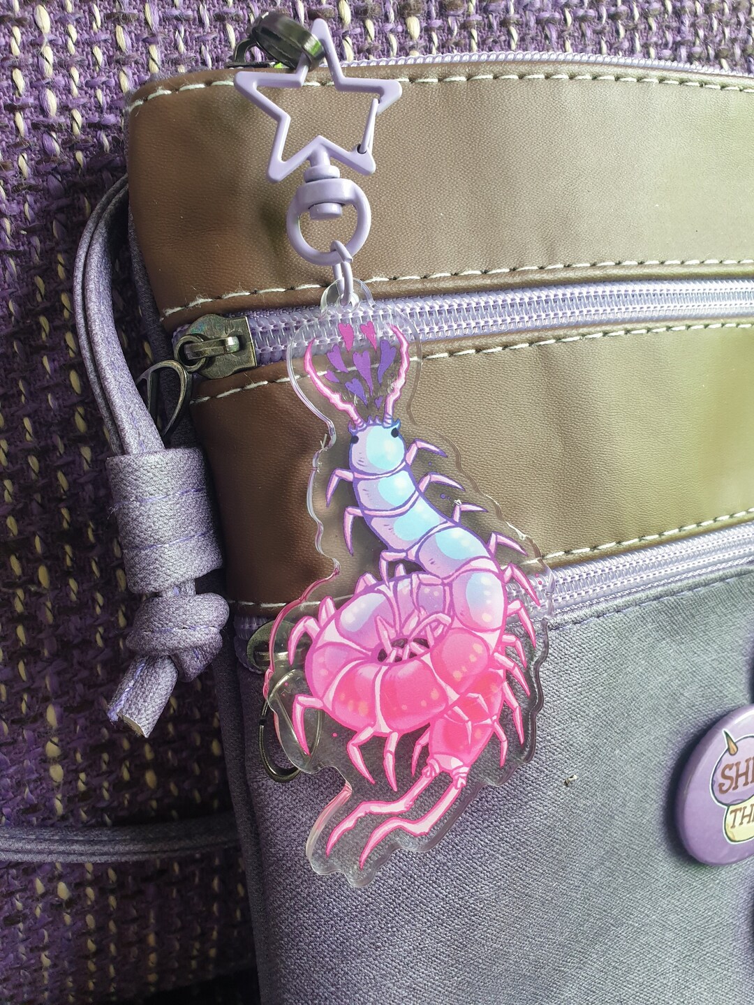 Creepy Cute Centipede Gummy Acrylic Keychain - Etsy