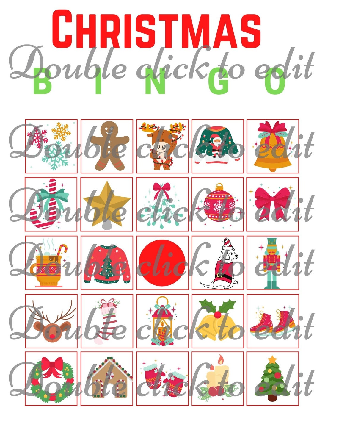 Printable Christmas Bingo Cards for School or at Home to Enjoy - Etsy ...
