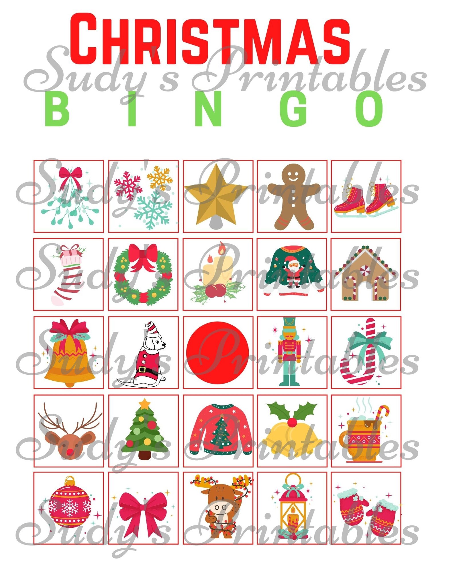 Printable Christmas Bingo Cards for School or at Home to Enjoy During ...