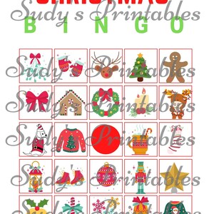 Printable Christmas Bingo Cards for School or at Home to Enjoy During ...