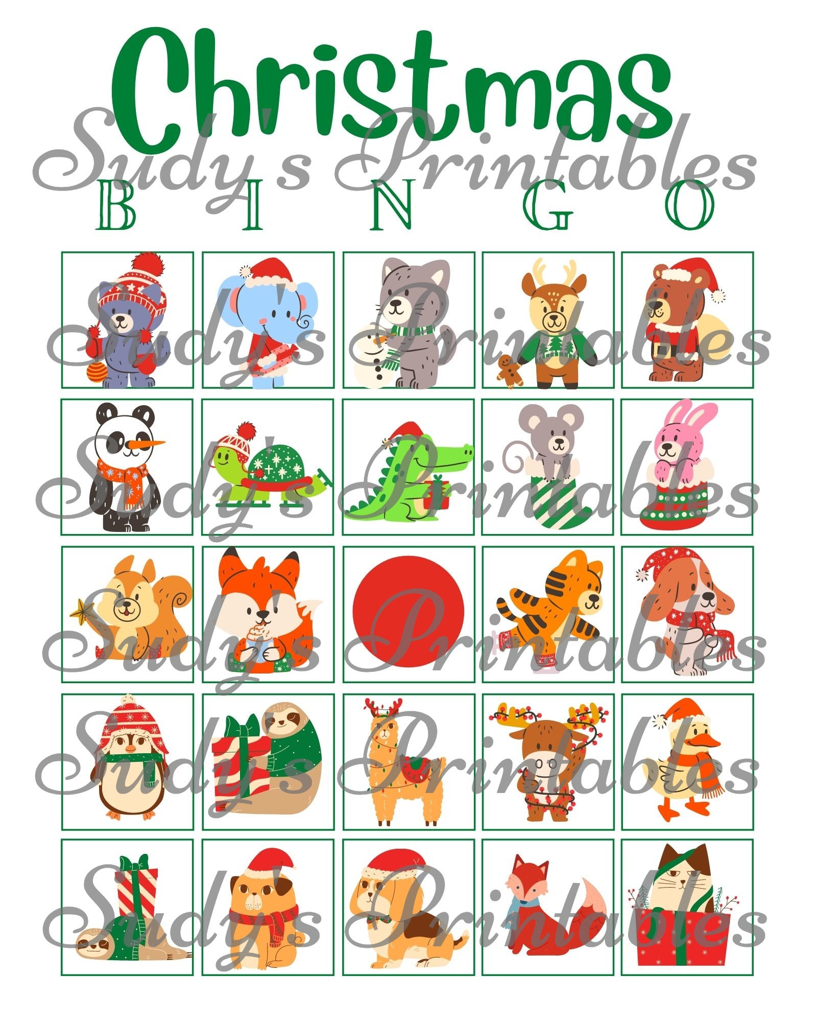 Printable Christmas Bingo Cards for You and Your Family to - Etsy