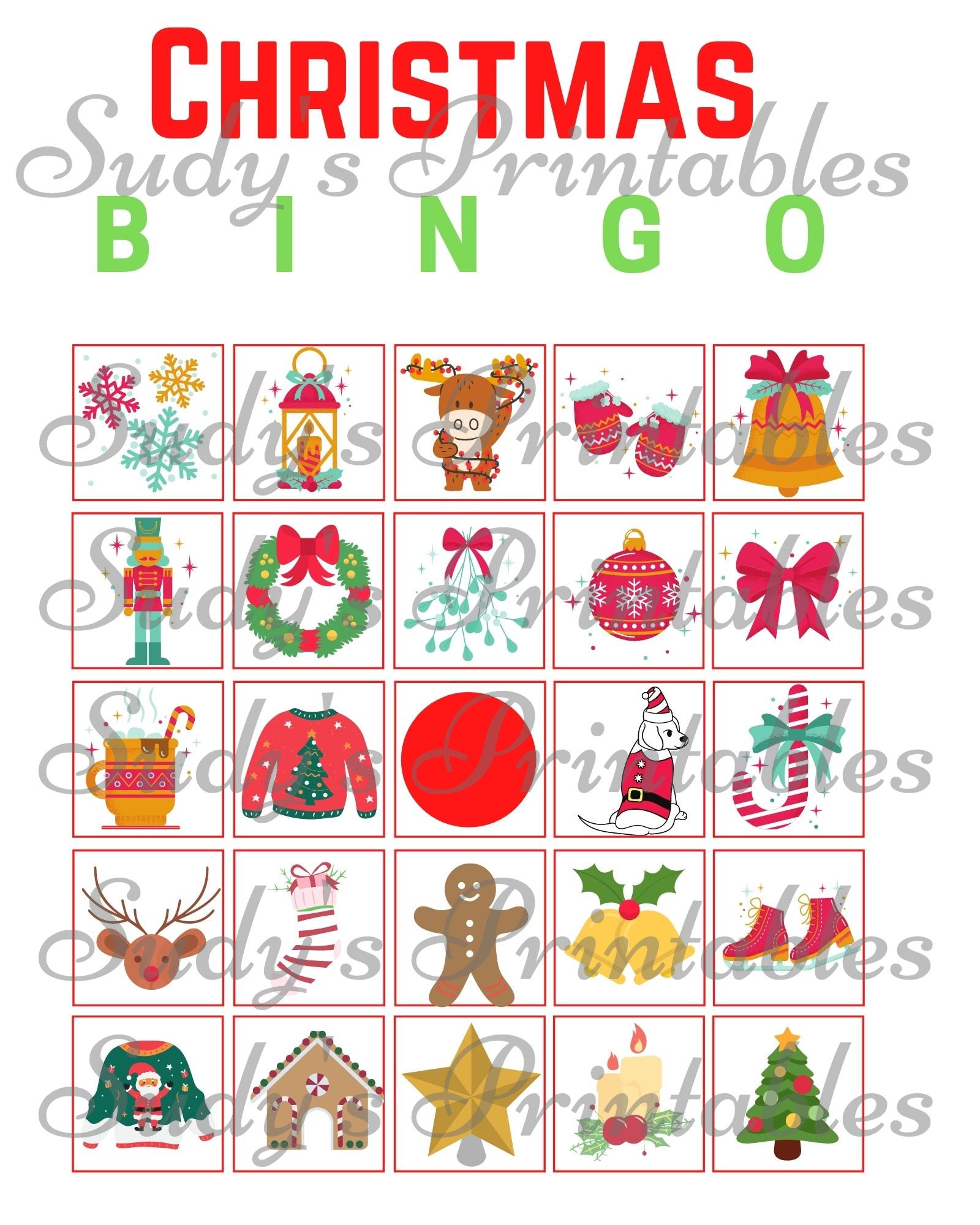 Printable Christmas Bingo Cards for School or at Home to Enjoy During ...