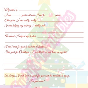 Printable Letter to Santa for Teachers or Parents to Bring Out Their ...