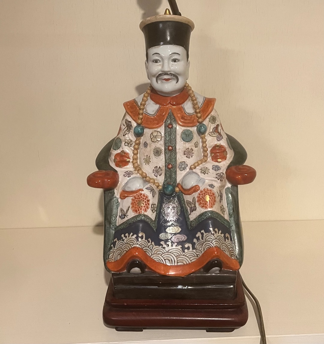 Chinese Emperor Table Lamp/maitland Smith Lamp/chinoiserie Table Lamp ...