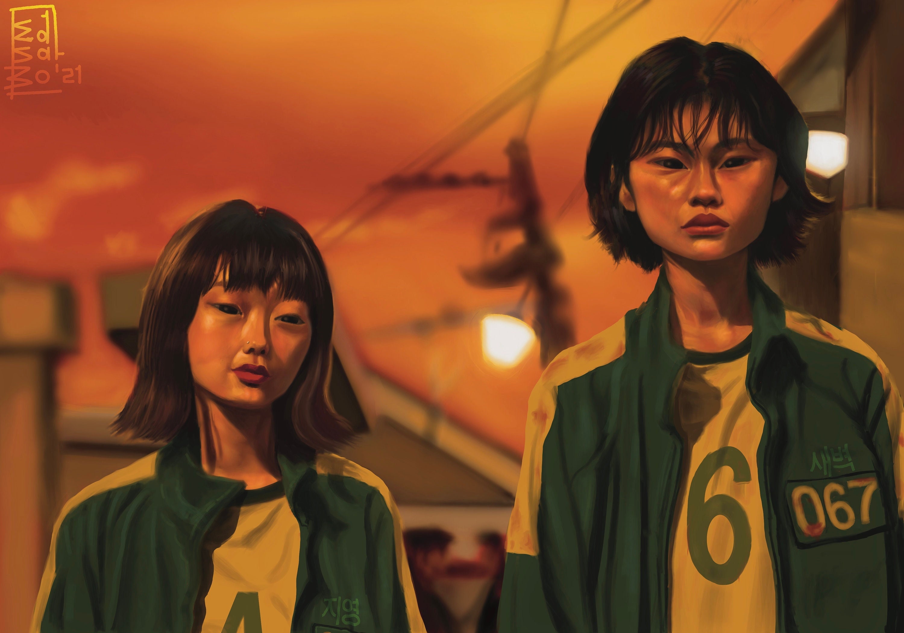 Squidgames: Kang Sae-byeok and Ji-yeong - Etsy