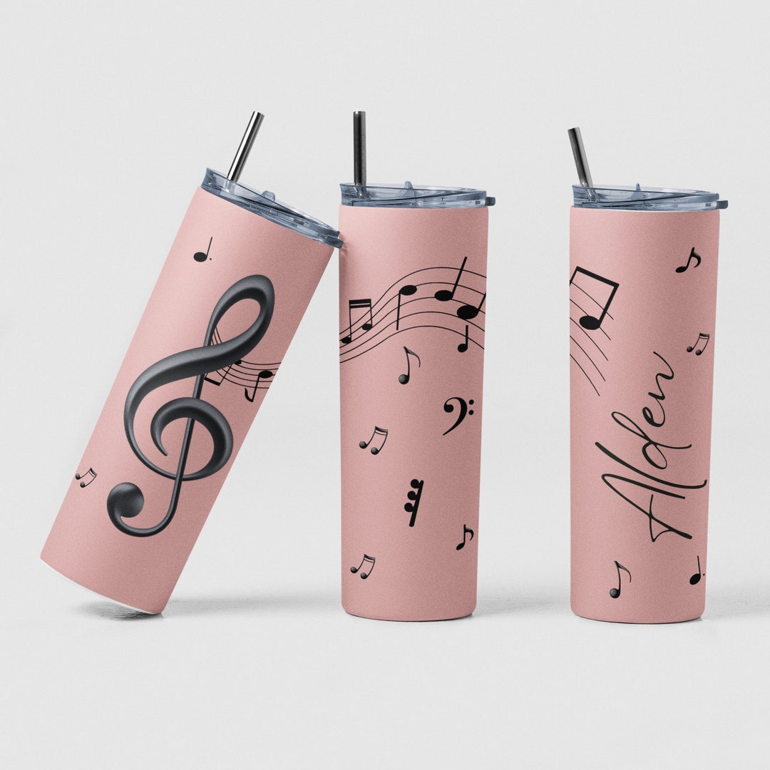 Music Note Personalized Coffee Travel Tumbler Music Teacher Birthday ...