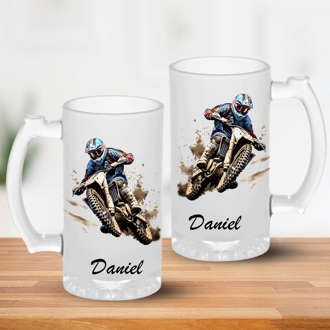 Motorcycle Custom Beer Stein Mugs Birthday Gift for Men, Personalized ...