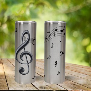 Music Note Custom Stainless Steel Coffee Travel Tumbler Cup Music ...