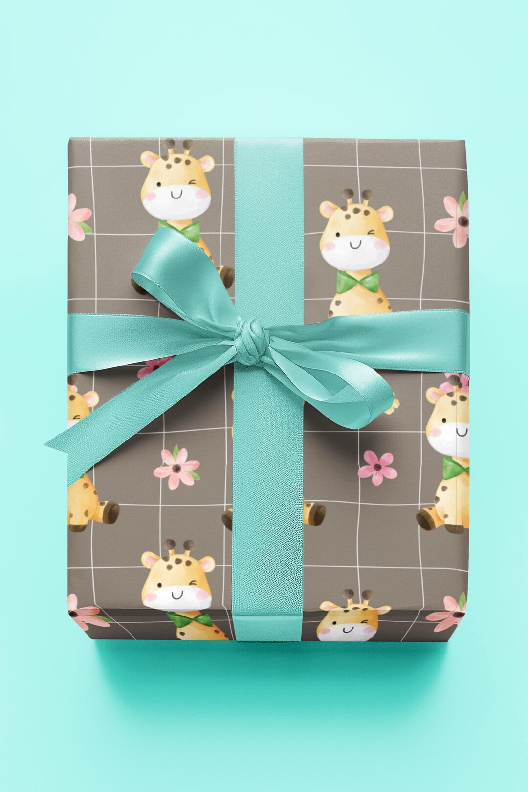 Baby Gift Wrap Paper Roll Animal Gift Wrapping Paper Cute Safari Gift ...