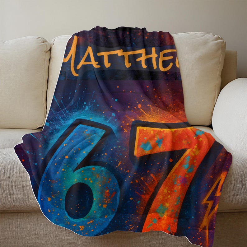 Personalized Graffiti Blanket for Boys | Custom Name Street Art Throw ...