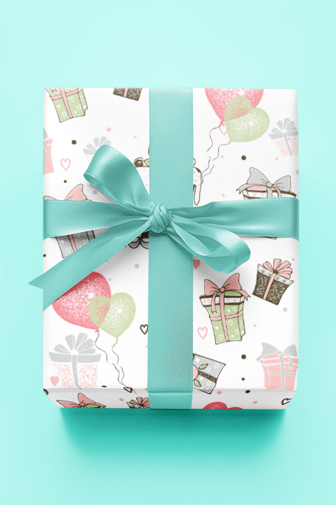 Birthday Gift Wrapping Paper Kids Wrapping Paper Roll, Birthday Cake ...