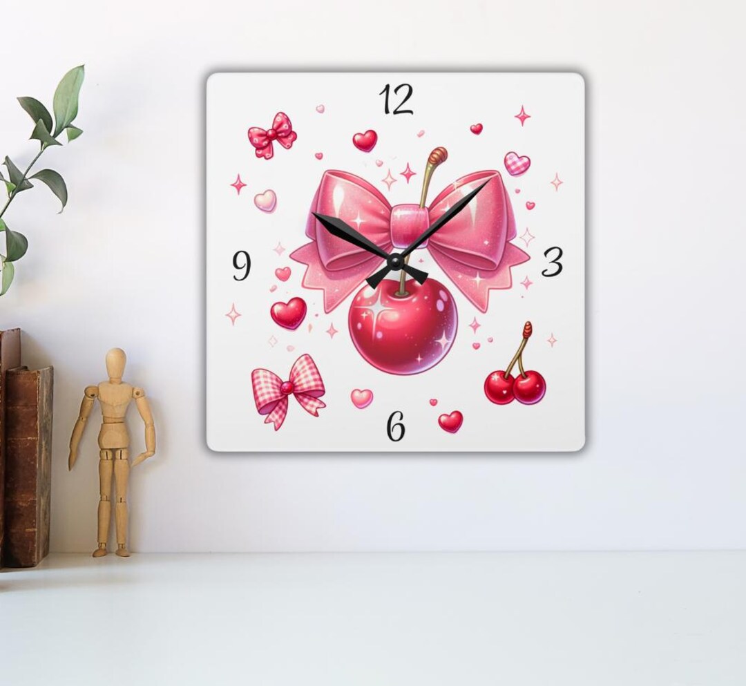 Coquette Room Decor Aesthetic Room Decor Unique Wall Clock College Dorm ...