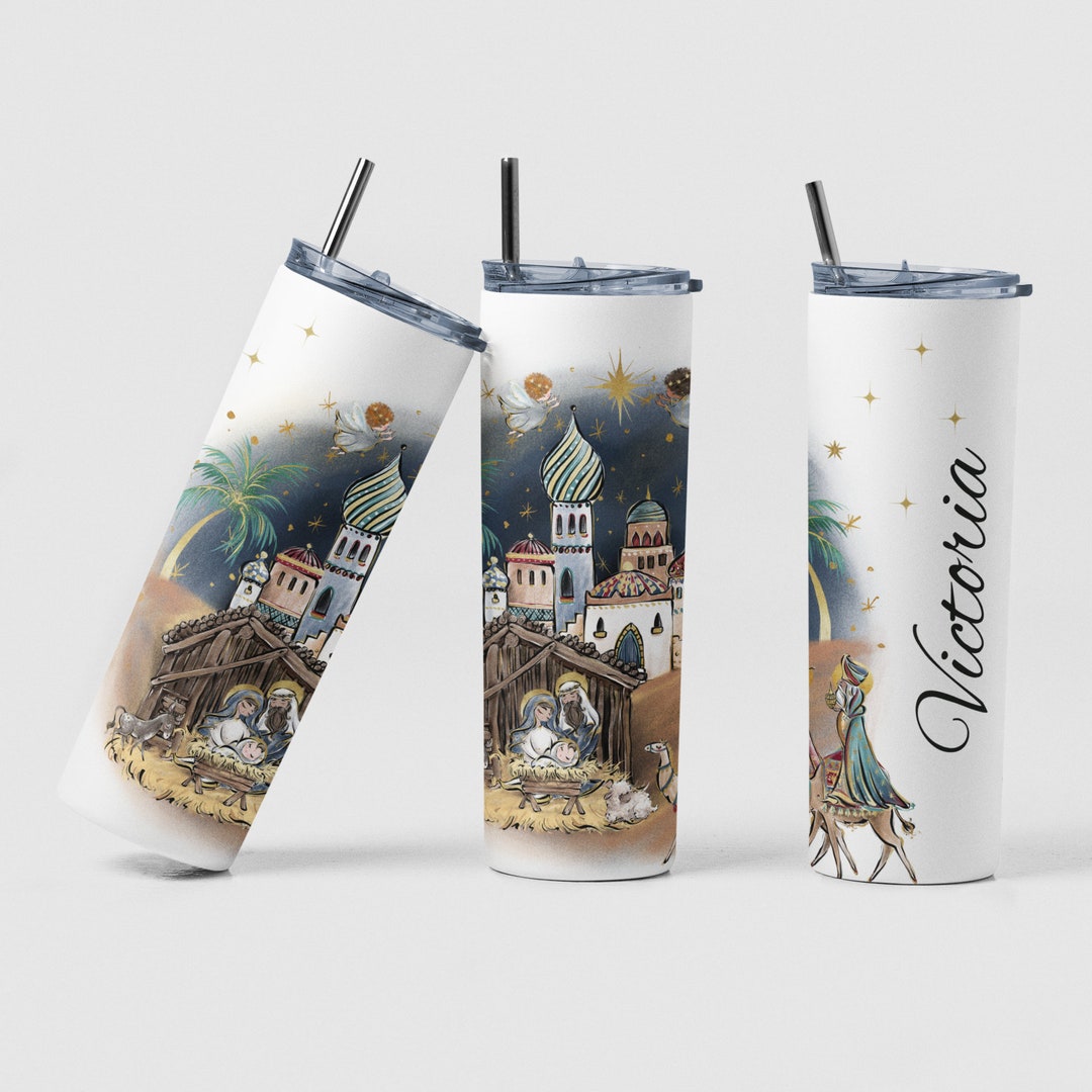 Nativity Bethlehem Custom Coffee Travel Tumbler Cup Christmas Gift ...