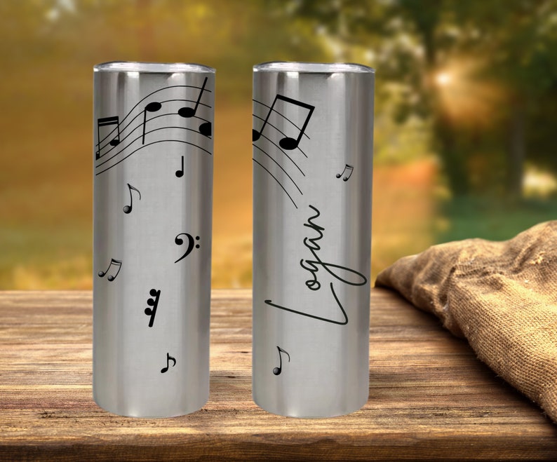 Music Note Custom Stainless Steel Coffee Travel Tumbler Cup - Etsy