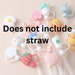 Straw Topper Cover Cactus Silicone Cap for Reusable Plastic Straws ...
