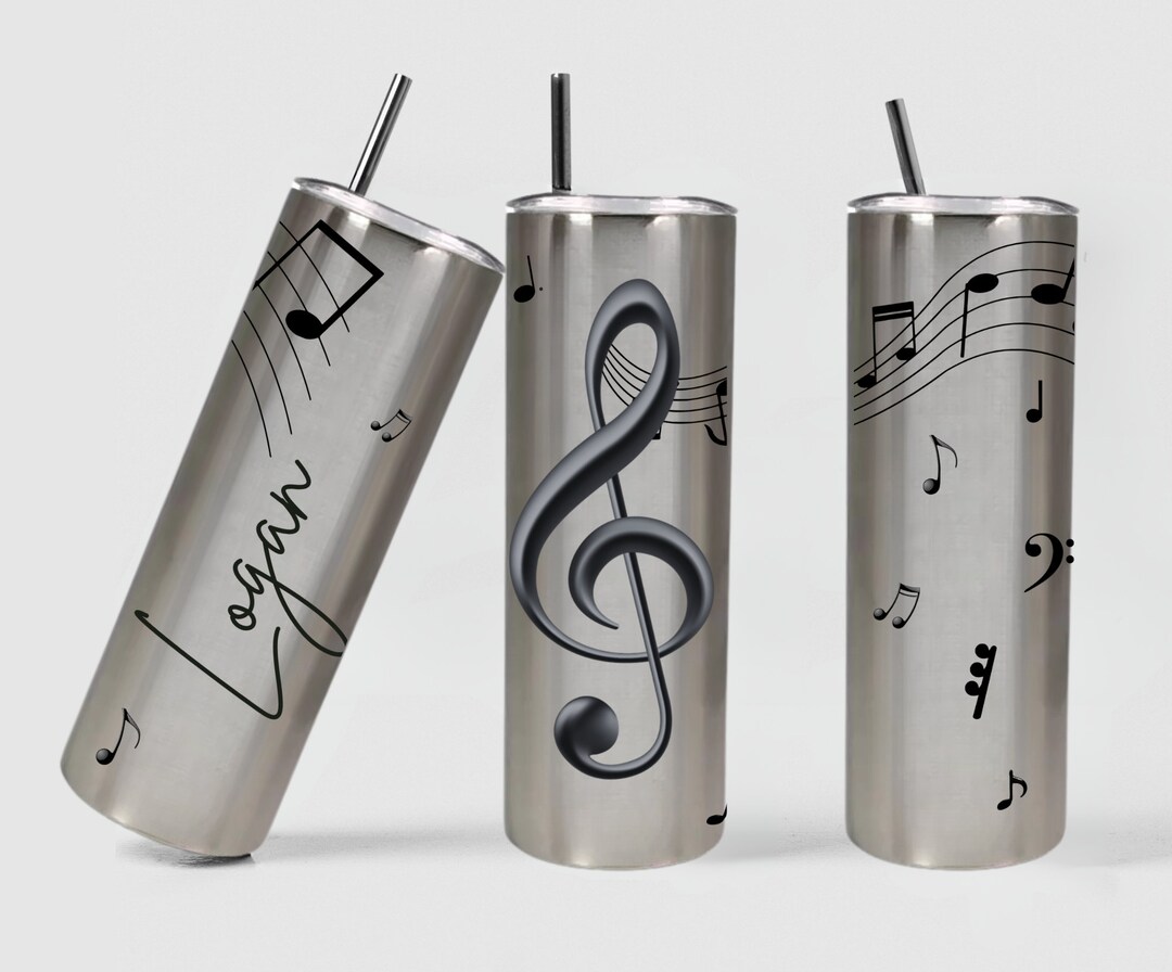 Music Note Custom Stainless Steel Coffee Travel Tumbler Cup Music ...