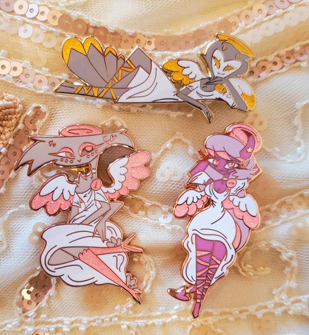 Angel Pins Verosika Mayday Angel Dust Stolas Helluva Boss Etsy