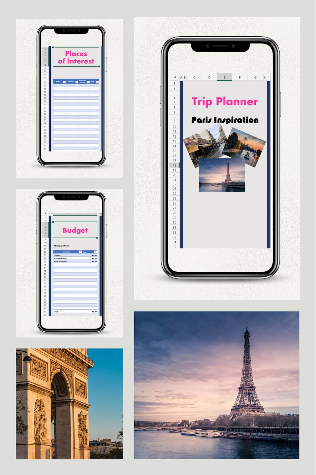 Ultimate Travel Planner Mobile Friendly Excel Spreadsheet Digital ...