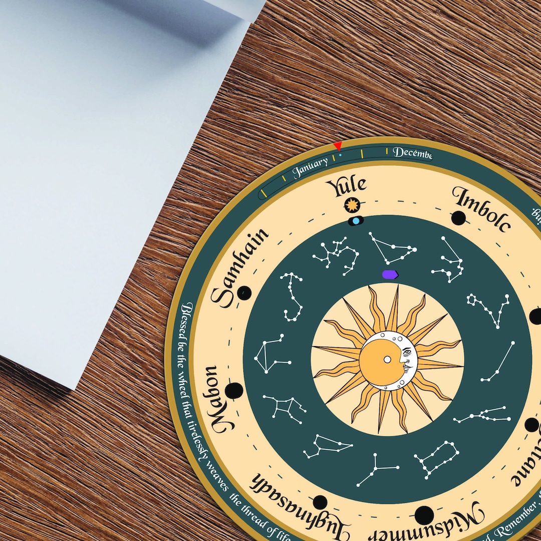 Interactive Wheel of the Year Calendar, Digital Download, Printable - Etsy