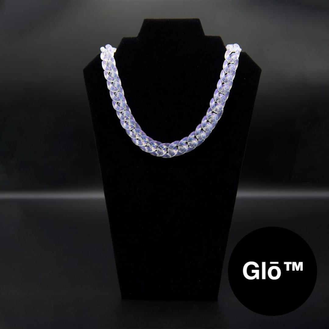 Blue Opal Cuban Link Chain Choker – Lightweight Statement Jewelry for ...