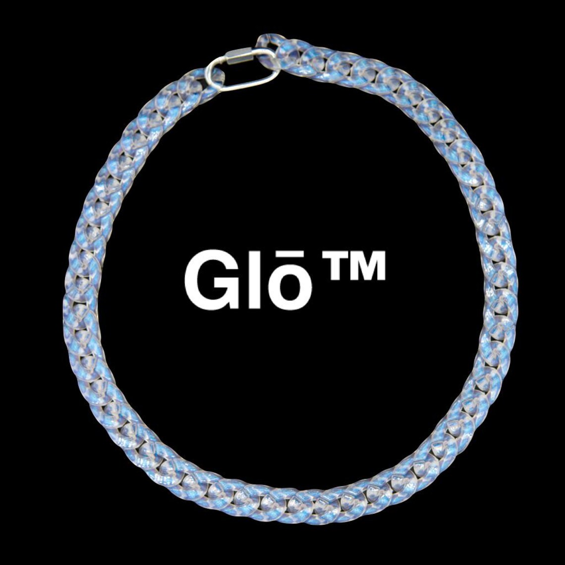 Blue Opal Cuban Link Necklace – Acrylic Chain Choker, Lightweight K-pop ...