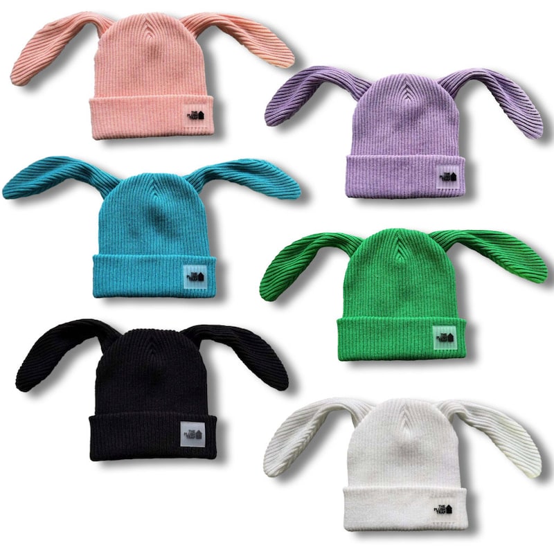 Bunny Ears Beanie Blue - Etsy