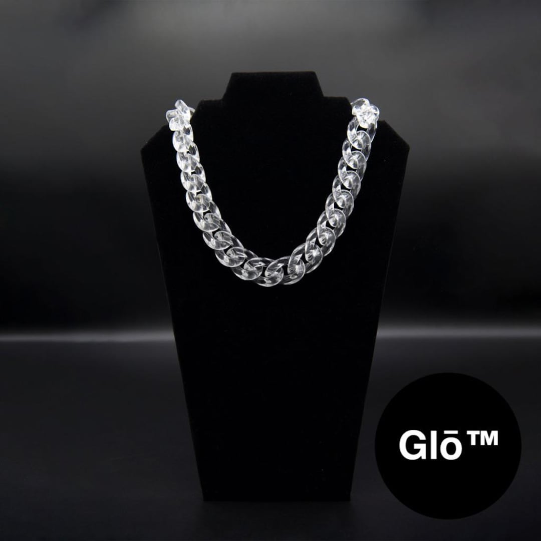 Clear Acrylic Cuban Link Chain Choker – Lightweight Statement Jewelry ...