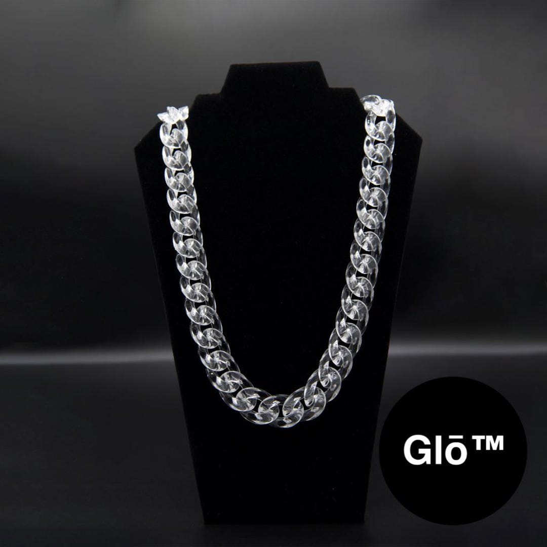 Clear Acrylic Cuban Link Chain – Lightweight Statement Necklace - Etsy