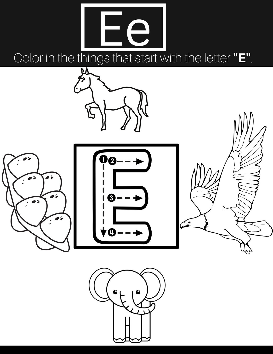 26 Printable Alphabet Coloring Pages Worksheets Kids: Preschool ...