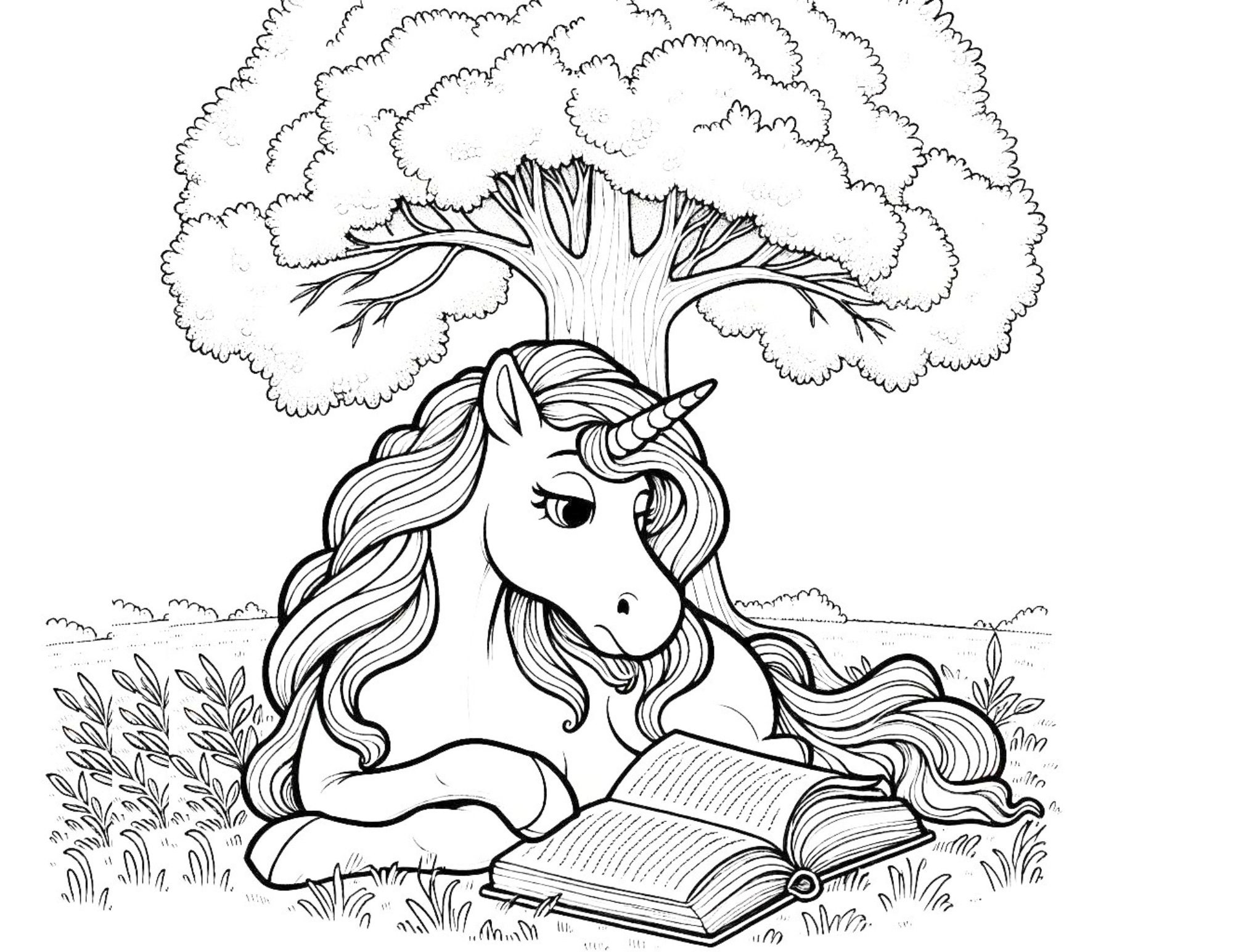 Unicorn and Pegasus Coloring Book | Girls Cute Animal Color Pages ...