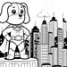 Superhero Puppy Coloring Book, Pages | Kids Adults| Dog Art Craft ...