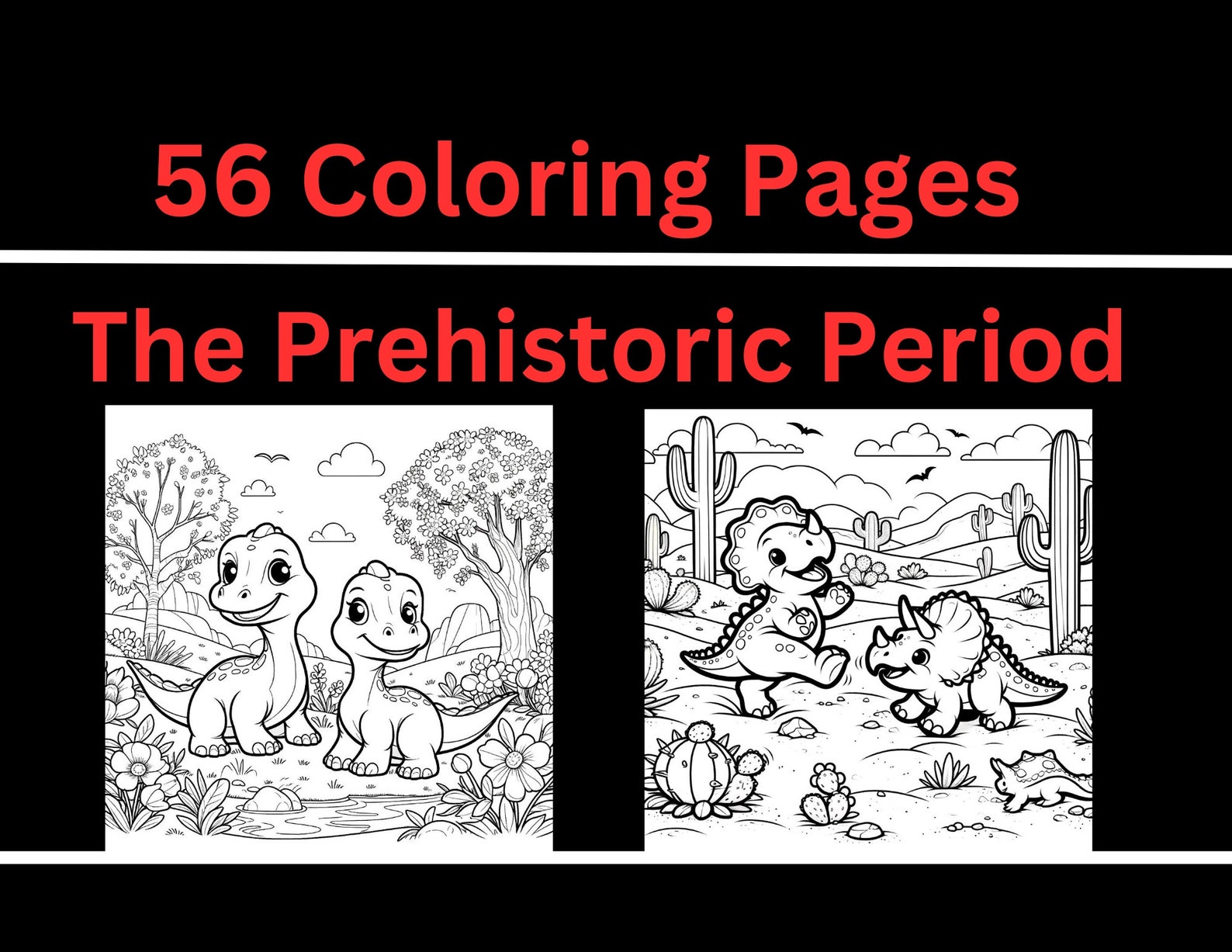 56 Dinosaur Coloring Pages |book | Kids Ages 4,5,6,7,8,9,10 | Fun ...